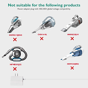 Lnauy for Black and Decker Cordless Vacuum Charger, Adapter Compatible with Black and Decker N511997 90602523-04 Cordless Stick Handheld Vacuum 23V Power Supply Cord