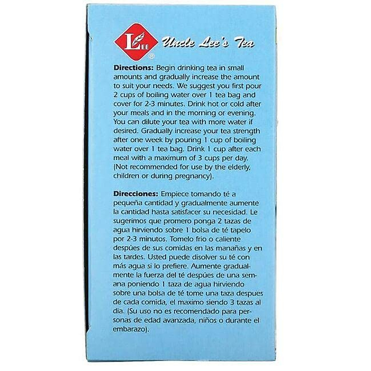 Uncle Lee's Tea Body Slim Tea Dieters Tea, Caffeine Free Chinese Herbal Tea with Senna Leaves and Natural Lemon Zest Flavor Tea Bags (6 Pack - 30 Tea Bags Per Box)