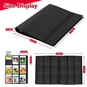 432 Pockets Photo Albums for Polaroid Mini Camera, Fujifilm Instax Mini Camera, for Fujifilm Instax Mini 11 12 9 8 7+ Instant Camera (Black)
