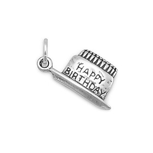 AzureBella Jewelry Happy Birthday Cake Charm Sterling Silver