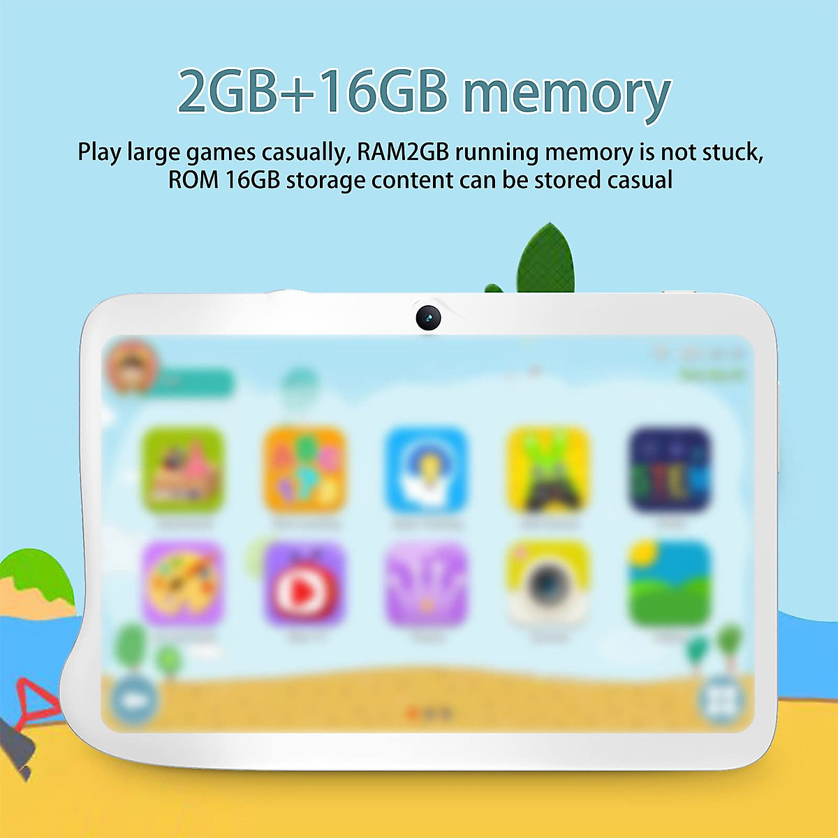 Tablet Laptop for Kids Adults, 7Inch 16GB Android Tablet with 1080P HD Screen, WiFi Bluetooth Game Video Learning Tablet with SIM Card Communication Function, Android 5.1 System
