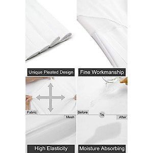 Saadiya Sport Dresses for Women, Sleeveless Tennis Dresses Girl's Sportwear Workout Mesh Dress White