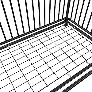 Little Seeds Raven 3-in-1 Convertible Metal Crib, JMPA Certified, Black