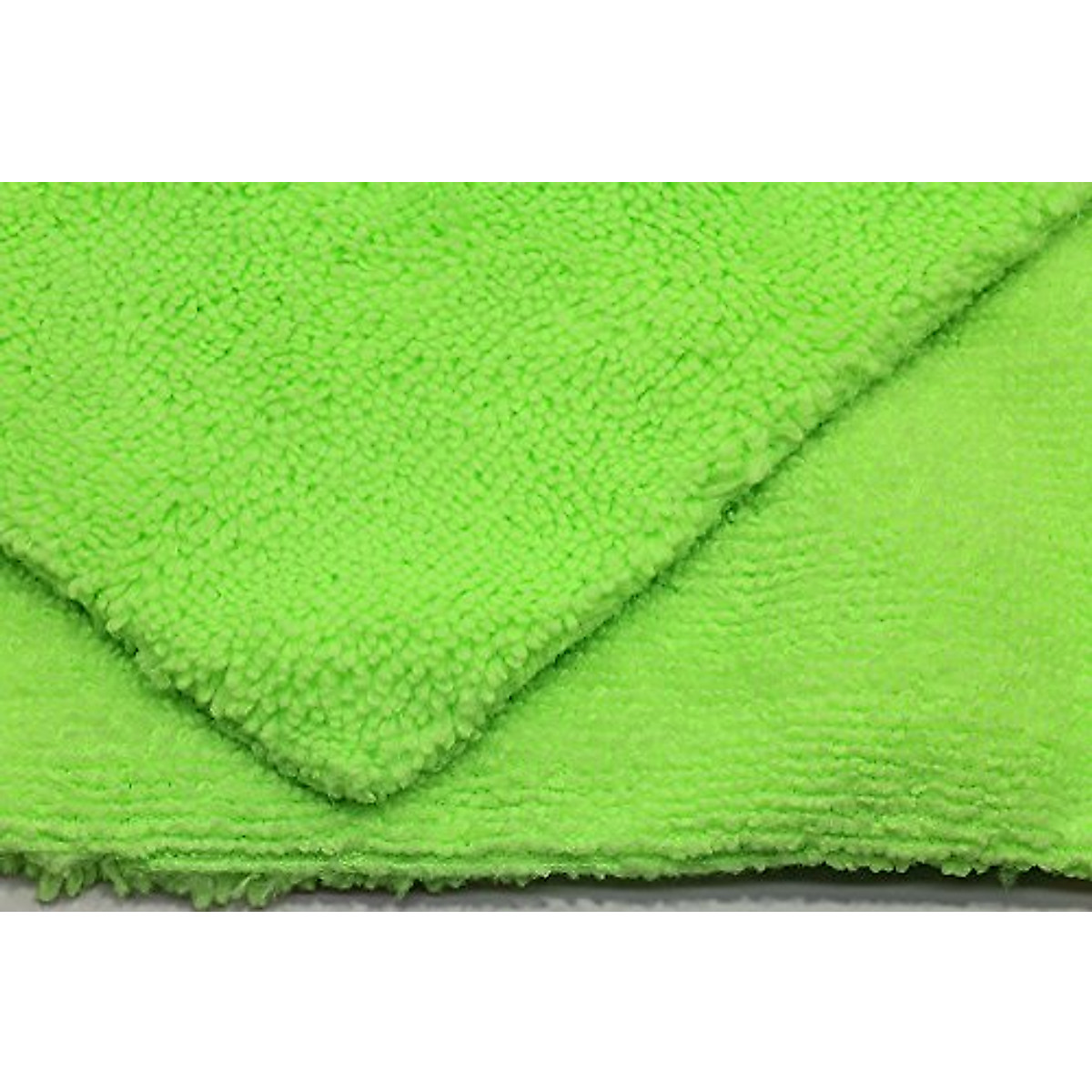 Autofiber Zeroedge Detailing Towel (Pack of 5) Edgeless Microfiber Polishing, Buffing, Window, Glass, Waterless, Rinseless, Car Wash Towels (Green)