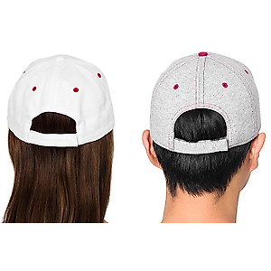 Disney Set Mickey & Minnie Hats Baseball Cap Men's Women's 2 Pack (White MOM & Grey DAD)
