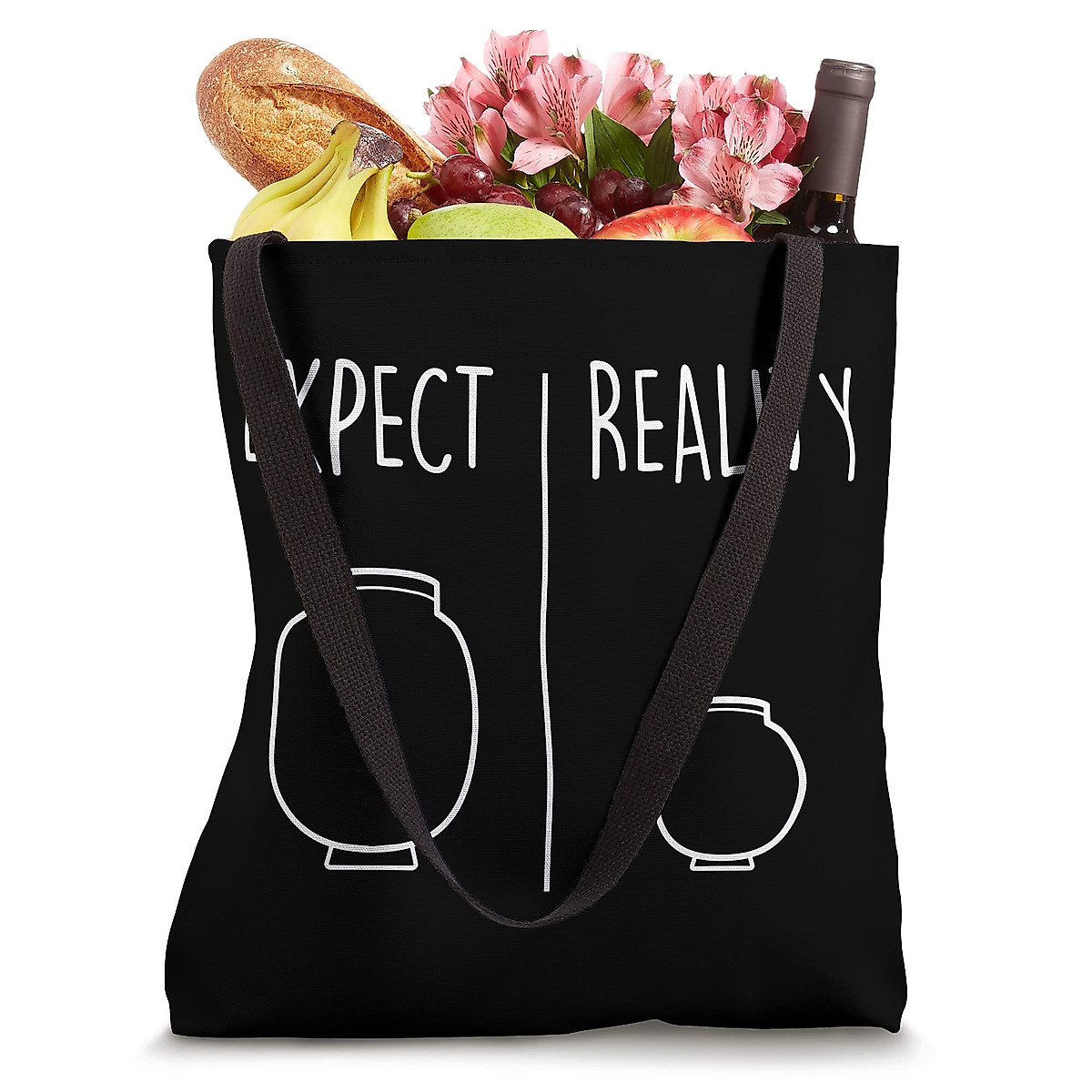 Expect vs reality in pottery - funny pottery pun Tote Bag