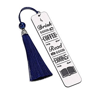 Bookmark for Women Men Coffee & Books Gift Bookmark for Book Coffee Lovers Birthday Christmas Book Mark Gifts for Friends Family Son Daughter Graduation Holiday Stocking Stuffers Present for Him Her