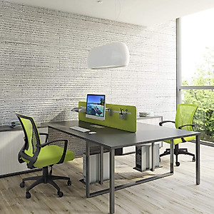 Furmax Office Chair Mid Back Swivel Lumbar Support Desk Chair, Computer Ergonomic Mesh Chair with Armrest (Cyan)