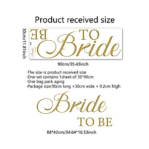 Bride to Be Decal - Bridal Shower Party Decor Bridal Shower Party Decal for Sign and Balloon Arch Backdrop Creative Wedding Shower Decal (Bride to Be Decal)