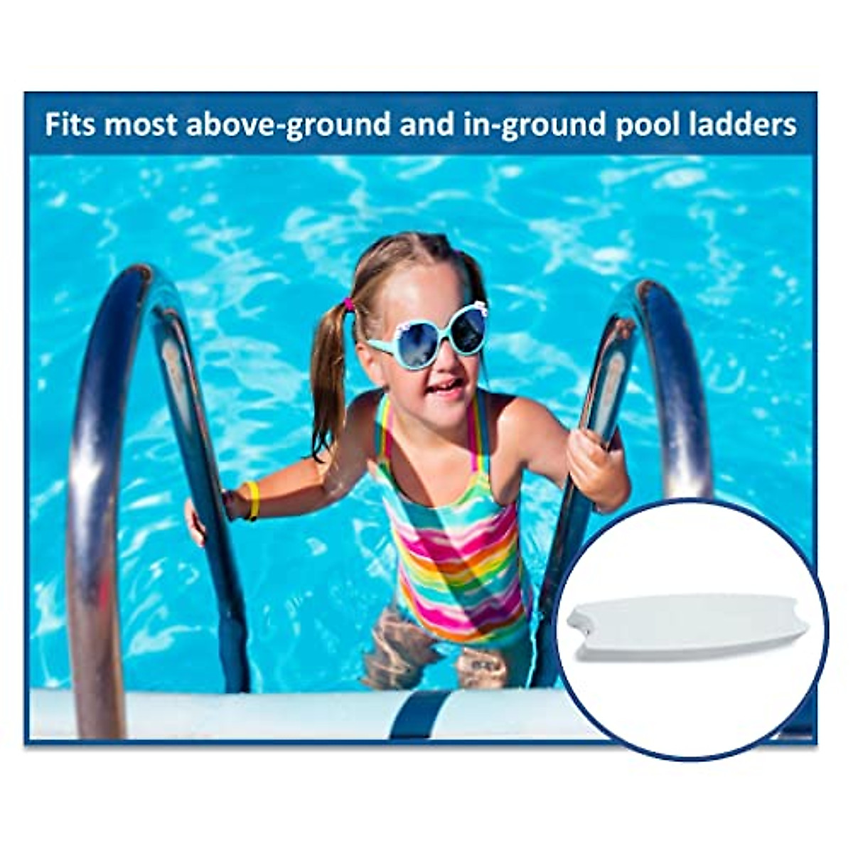 New JSP Manufacturing fits Hydrotools 87901 Swimming Pool Molded Plastic Replacement Ladder Rung Step (3) White