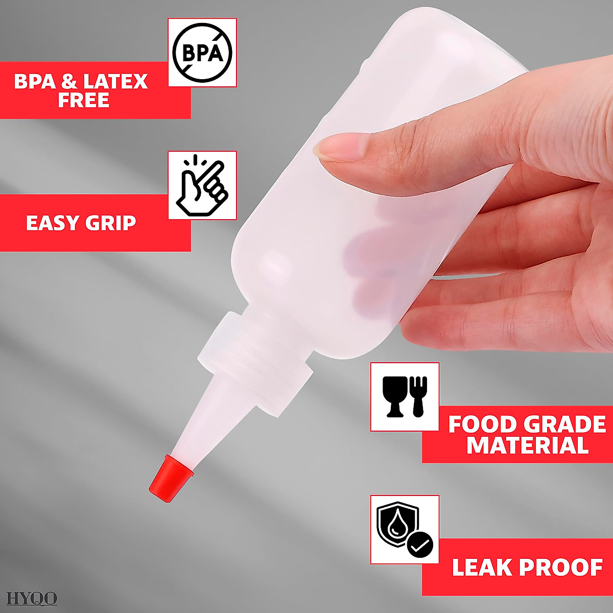 6Pcs Plastic Condiment Squeeze Bottles - 120ml Empty Bottles for Liquid Plastic Bottles with Caps Squeeze Bottles 4 Oz Ketchup Bottle - Paint Squeeze Bottles Empty Squeeze Bottle Plastic Sauce Bottle