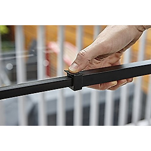 Ideal Security Sliding Door Security Bar for Patio Doors and Sliding Glass Doors, Black, Recyclable Cardboard Package, (25.75-47.5 Inches)