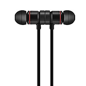Yoidesu Wireless Headphones, Portable Wireless Bluetooth Headphones Magnetic Earbuds Sports Earphone Built-in Microphone for iPhone Android(Black)
