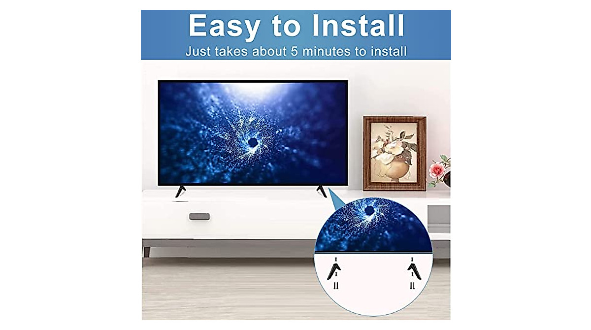 Universal TV Stand for TCL Roku Models 32-85 Inches - Easy Install