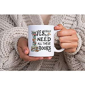 Qsavet Book Mug Gifts For Book Lovers, Book Cup, Bookish Gifts, Librarian Book Nerd Gifts, Birthday Present Gifts For Women Men Female Girls Christmas Birthday Readers Writers 11oz Novelty Coffee Mug