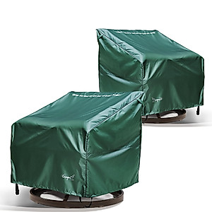 WEIZEYAN Patio Chair Covers, Heavy Duty Waterproof Outdoor Patio Furniture Covers for Outdoor Chairs, Adirondack Chairs, Tolix Chairs, Dimensions are 39Lx37.2Wx37.2H Inch- （Dark green)