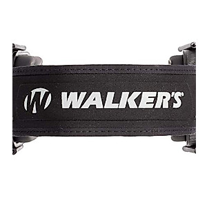 Walker's Razor Slim Passive Earmuff - Ultra Low-Profile Earcups - Black