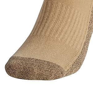 adidas Men's Cushioned Quarter Socks (3-Pair), Beige Tone/Blanch Cargo/Black, Large