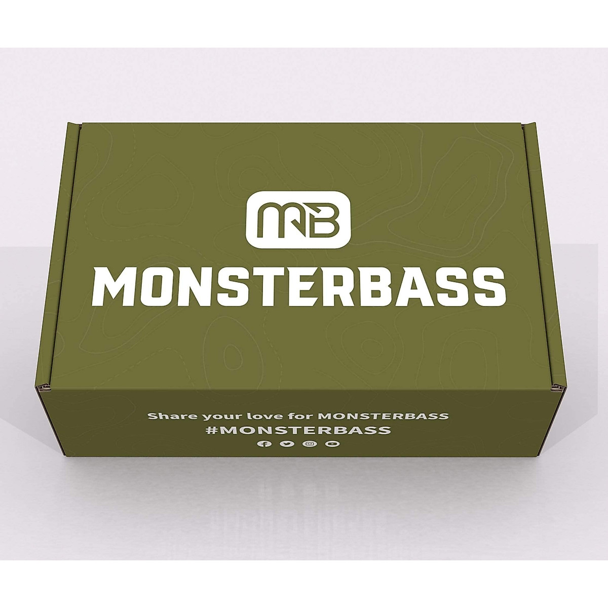 MONSTERBASS Gold Series Box Filled with Premier Bass Fishing Lures & Tackle (5+ Baits with Bonus Items). Excellent Bass Fishing Kit to Upgrade Your Bass Fishing Tackle Setup
