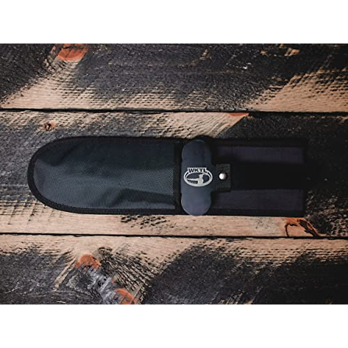 World Knife Throwing League Clover Professional Balanced Throwing Knife Set with Three Knives, Black Finished Blade, Full Tang, Stainless Steel, with Premium Nylon Sheath, 14.5 Inch Length