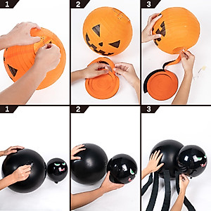 DECORLIFE Halloween Party Decorations - Halloween Decoration Indoor with Happy Halloween Banner, Halloween Swirls, Lanterns, Castle Bats Spiders Web Balloons - Halloween Decor for Home Classroom Car