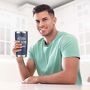 NOWWISH Christmas Gifts for Men, Inspirational Gift Tumbler, Birthday White Elephant Gifts for Men Dad Father Husband Boyfriend Best Friend - Navy Blue 20oz