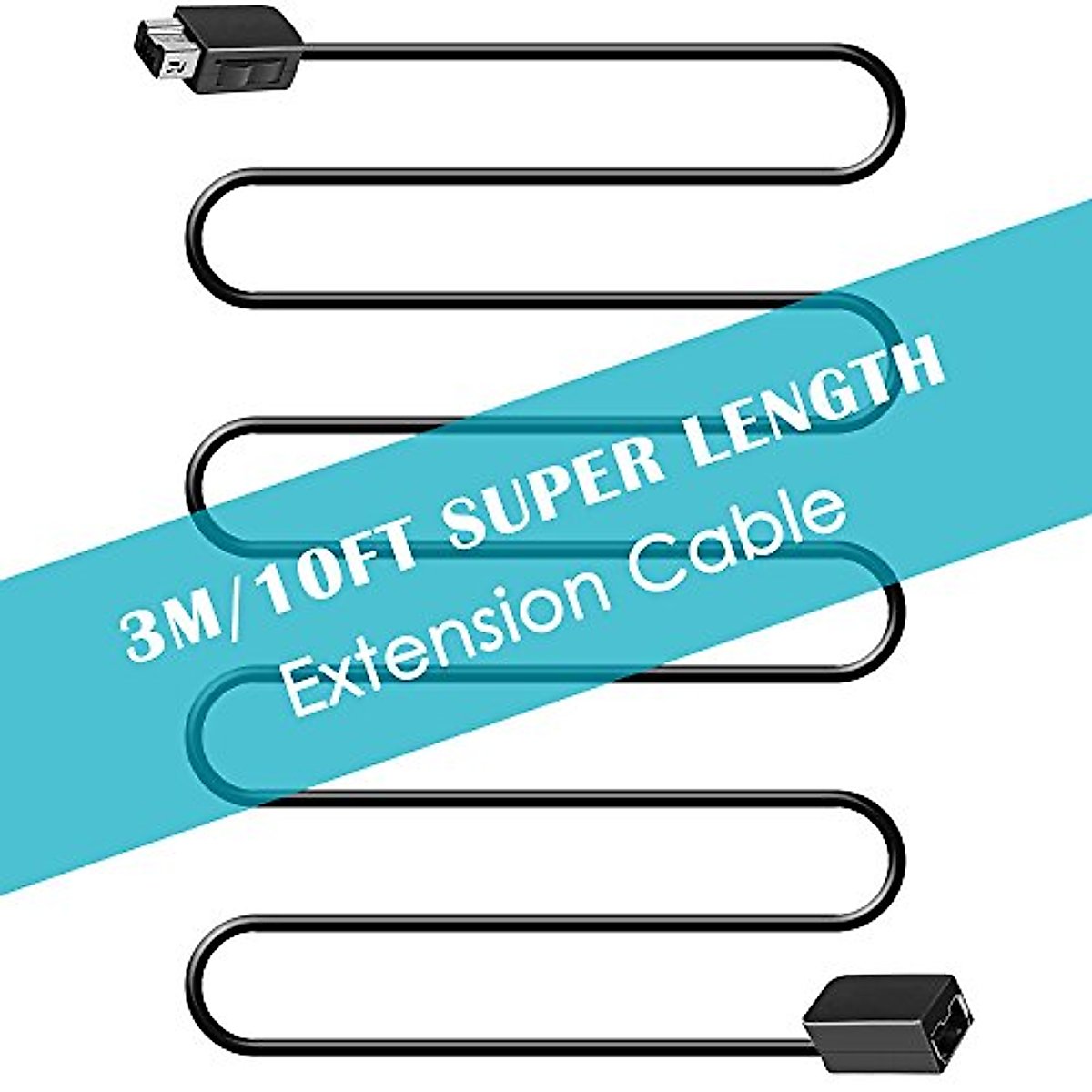 Extension Cables Compatible with Nintendo NES Classic Mini Edition Controller, SENHAI 2 Pack 10ft / 3m Extending Cords for Classic Edition Controller-2017 Wii Remote and Wii Nunchuck Controller