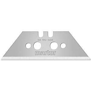 Martor 199.70 Stainless Trapezoid Replacement Blade - Silver (10-Piece)