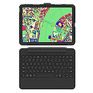 ZAGG Rugged Book Detachable Case and Magnetic-Hinged Keyboard for iPad Air 11" (M2) iPad 10.9" (air 4th gen) 11 inch (1st & 2nd Gen), Multi-Device Bluetooth Pairing, Backlit Keyboard, Durable, Black