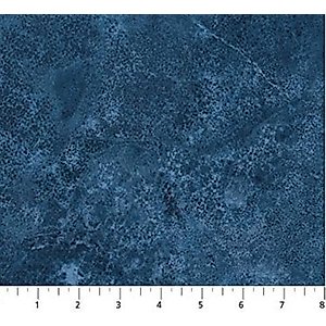 Northcott 'Stonehenge' Mottled Dark Blue 3937-193 Cotton Fabric by The Yard