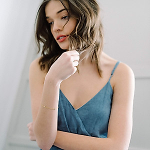 Honeycat Milky Way Disc Chain Bracelet in Gold, Rose Gold, or Silver | Minimalist, Delicate Jewelry (Silver)