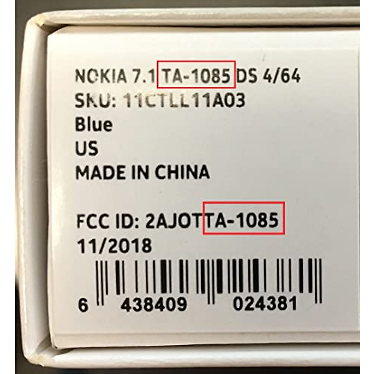 Nokia 7.1 - Android 9.0 Pie - 64 GB - Dual Camera - Dual SIM Unlocked Smartphone (Verizon/AT&T/T-Mobile/MetroPCS/Cricket/H2O) - 5.84" FHD+ HDR Screen - Blue - U.S. Warranty