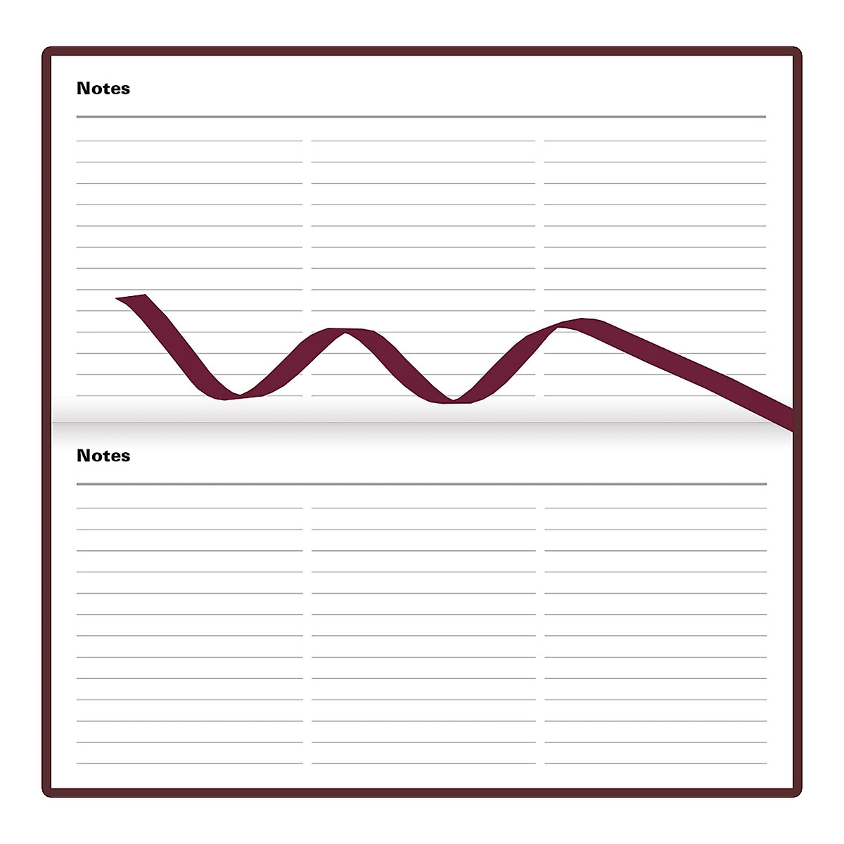 LETTS Classic Weekly/Monthly Planner, 12 Months, January to December, 2022, Week-to-View with Appointments, Gold Corners, Horizontal, 6.625" x 3.25", Burgundy (C32SBY-22)
