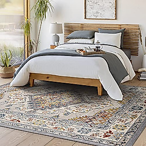 Artistic Weavers Anja Oriental Medallion Area Rug,5'2" x 7',Grey