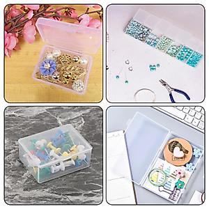 LANIAKEA 64PCS Mixed Sizes Plastic Storage Containers, Small Storage Containers with Lids, Empty Mini Small Storage Container Box for Small Items and Other Craft Projects, Clear