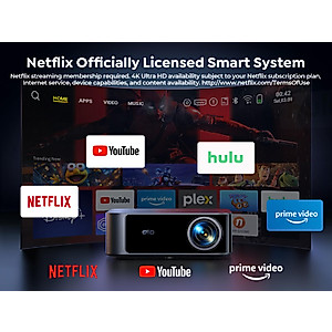 Outdoor Projector 4K, 5G WiFi Bluetooth Projector with 4D/4P Keystone Correction, Compatible with iOS/Android/ TV Stick/PS4