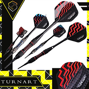 Electronic Dart Board - Dart Board Electronic Scoreboard for 16 Players - 6 Darts Plastic Tips 50 Soft Tips LED Display Power Adapter Throw Line