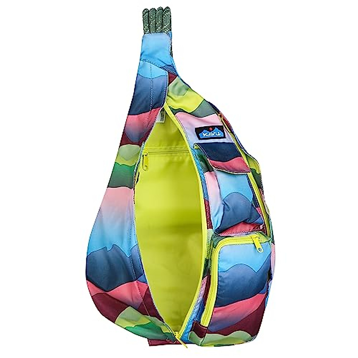 KAVU Original Rope Sling Bag with Adjustable Rope Shoulder Strap - Mountain Fade