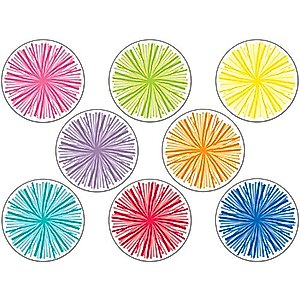 Schoolgirl Style Hello Sunshine 36 Piece Colorful Poms Bulletin Board Cutouts, Pom Bulletin Board and White Board Decorations, Classroom Cutouts for Classroom Décor