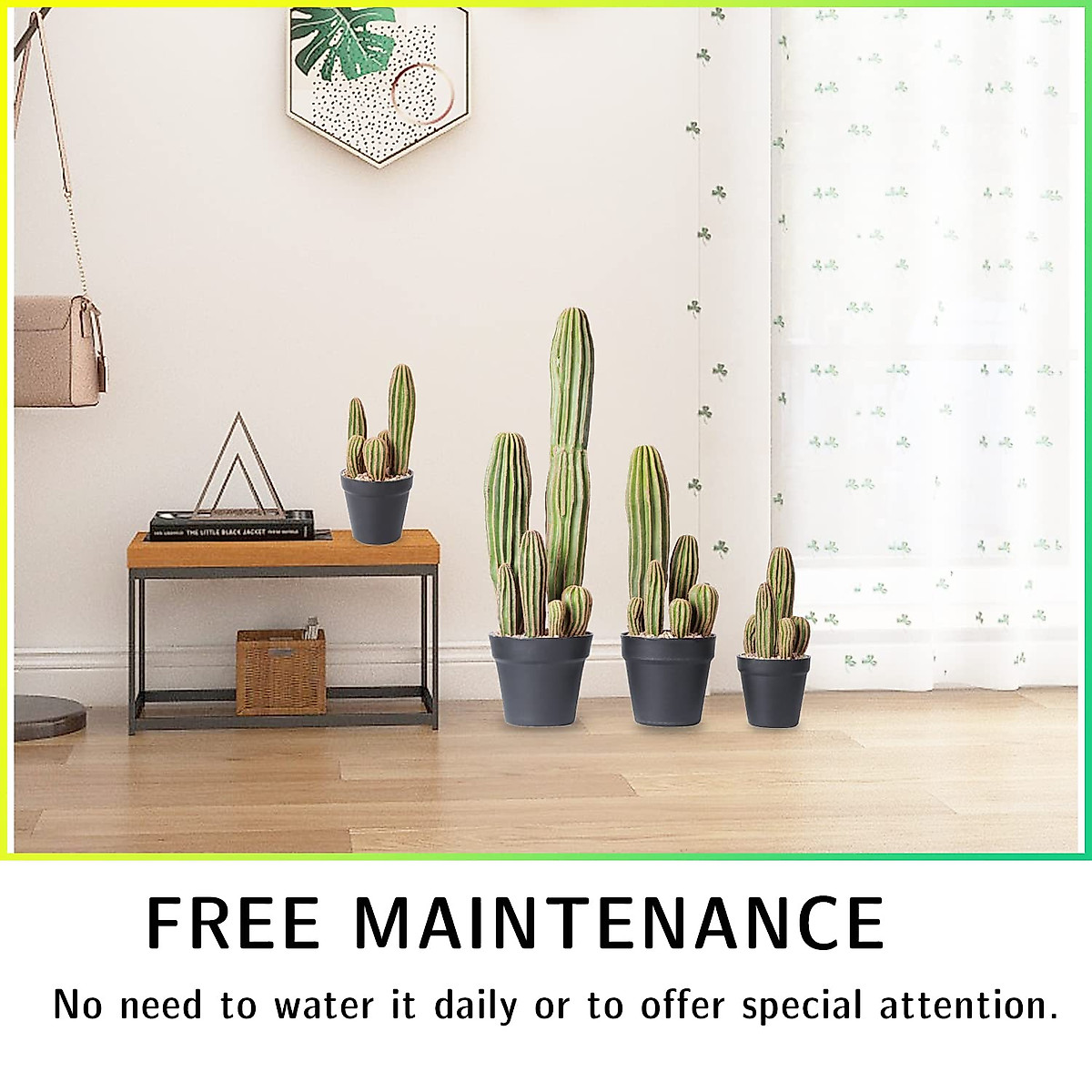 AntHousePlant Artificial Cactus Fake Big Cactus 24 Inch Faux Cacti Plants for Home Garden Office Store Decoration