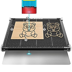 Honeycomb Laser Bed, LESANM 15.7X 15.7X 0.87 inch Honeycomb Working Panel for CO2 or Diode Laser Engraver Cutting Machine, Honeycomb Working Table with Aluminum Plate for Table-Protecting