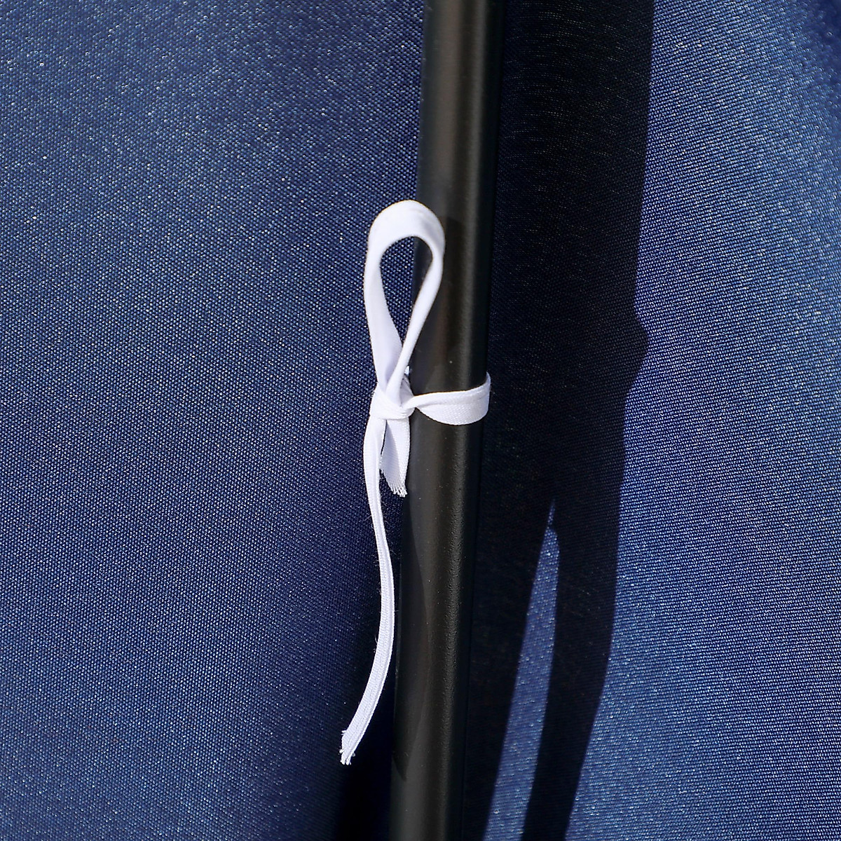 Outsunny 3-Seat Outdoor Patio Swing Chair with Removable Cushion, Steel Frame Stand and Adjustable Tilt Canopy for Patio, Garden, Poolside, Balcony, Backyard, Dark Blue