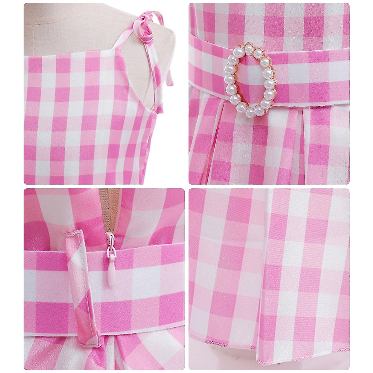 Coolproud Movie Dolls 2023 Margot Robbie Pink Dress Costume for Girls Kids 3T 4T