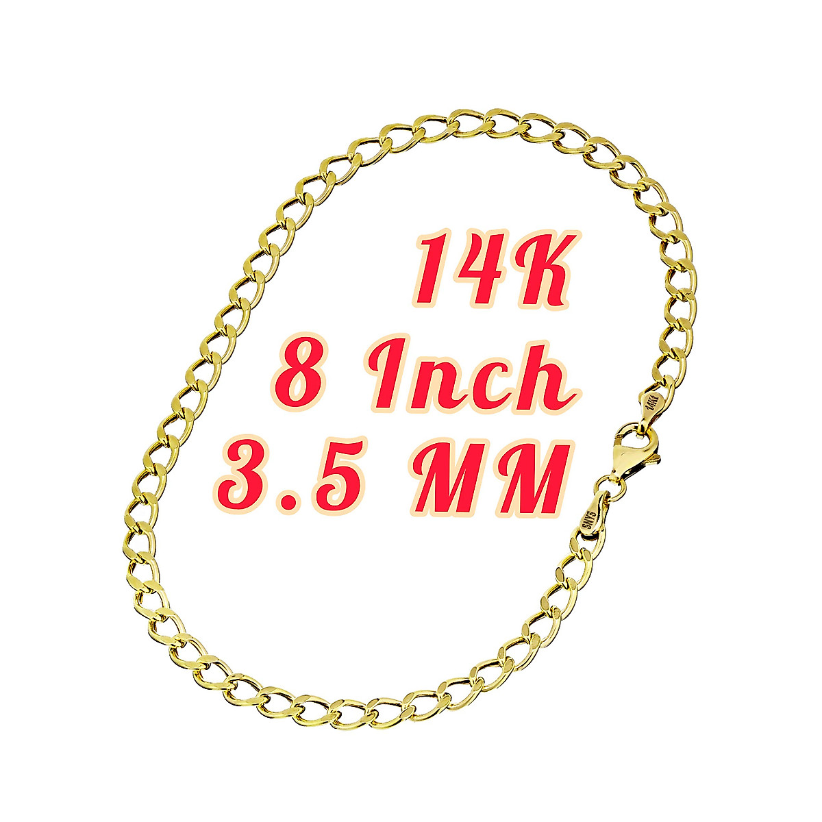 14k Gold Cuban Curb Bracelet & Surprise Gift