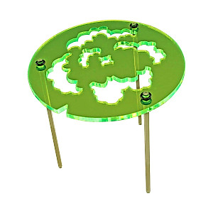 LITKO 100mm/4-inch Elevated Poison Gas Cloud Template, Fluorescent Green