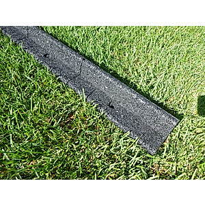 EcoBorder Black Recycled Rubber 4ft Lawn Edging (6pc Box)