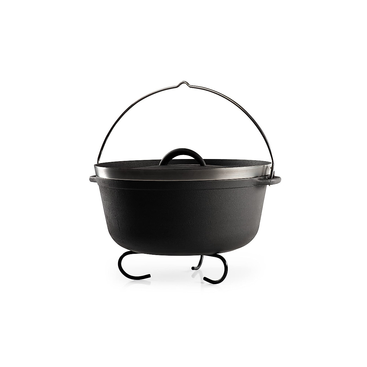 GSI Outdoors Guidecast 7qt Dutch Oven | Cast Iron Dutch Oven for Camping, Cabin and Home Kitchen