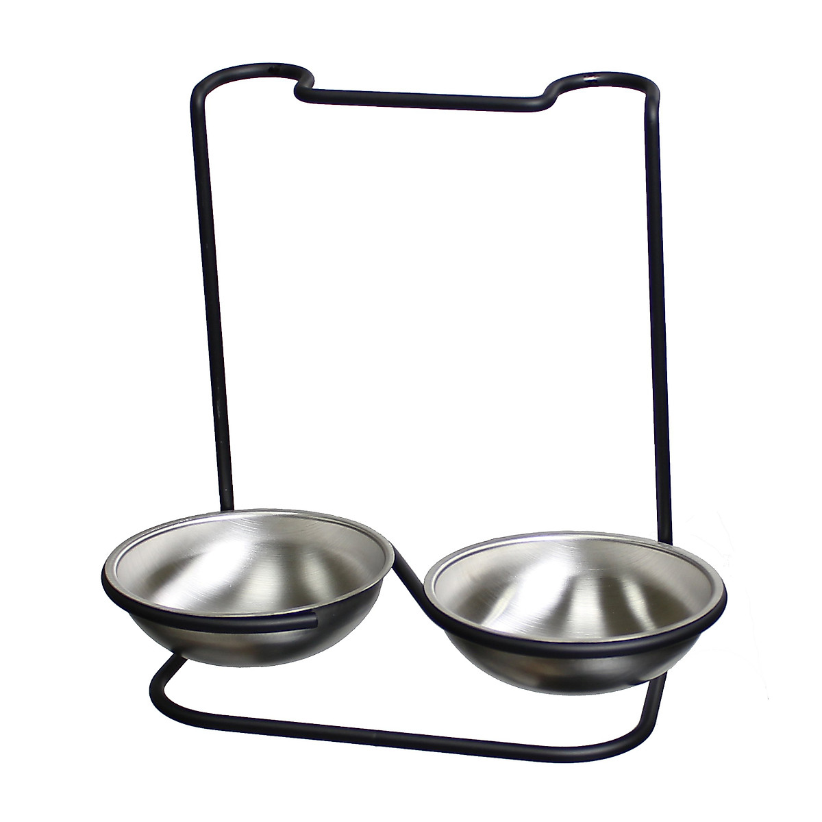 Prodyne Metalla Stainless Steel Double Spoon Rest, Black