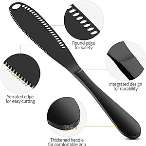 AMAZING GOODS Stainless Steel Butter Spreader, Butter Knife - 3 in 1 Kitchen Gadgets (3 Set) 1 Gold, 1 Sliver, 1 Black