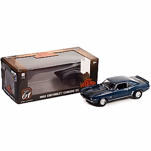 1969 Chevy Camaro SS Dark Blue Metallic with Black Stripes Home Improvement (1991-99) TV Series 1/18 Diecast Model Car by Highway 61 HWY-18039